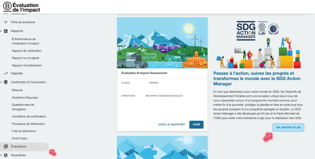 SDG Action Manager - Objectifs de Développement Durable - B Corp